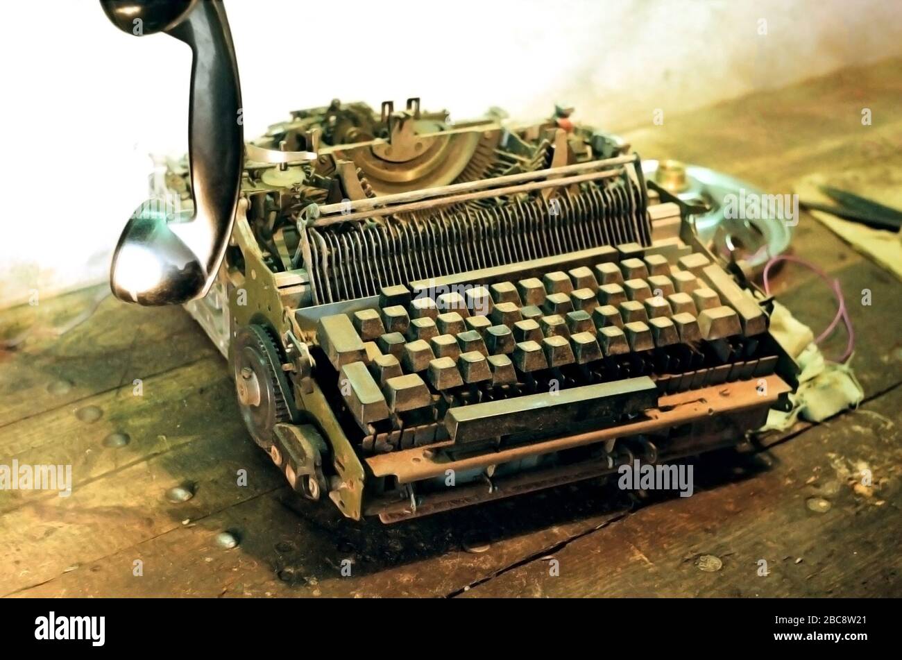Photo of antique typewriter on the table, close-up Stock Photo - Alamy