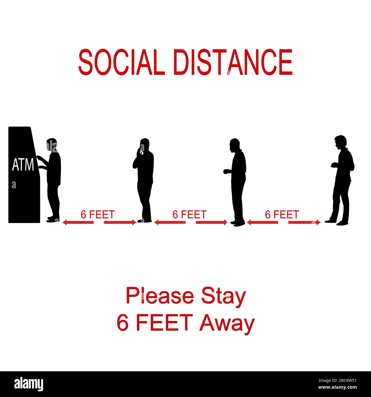 ATM cash dispenser pictures with silhouettes of people, people to stand ...