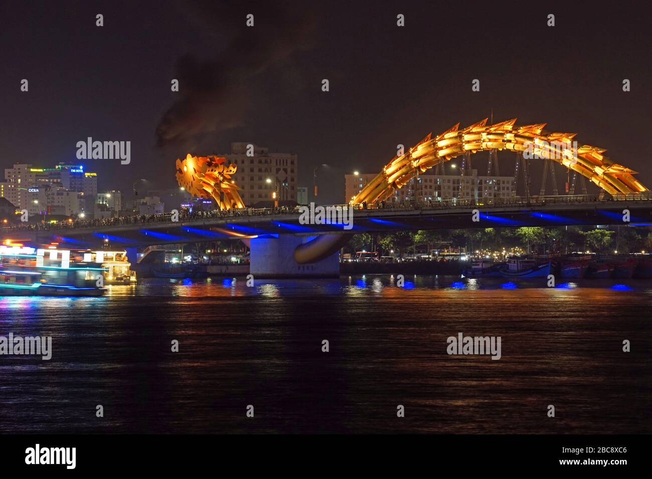 famous dragon bridge in da nang in vietnam Stock Photo - Alamy