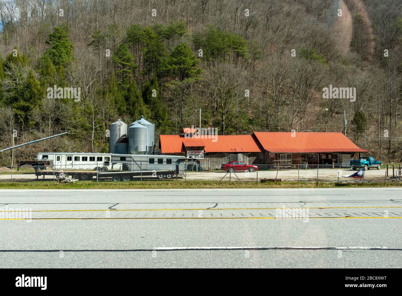 A store sits roadside in the small town of Dorton, Kentucky Stock Photo ...