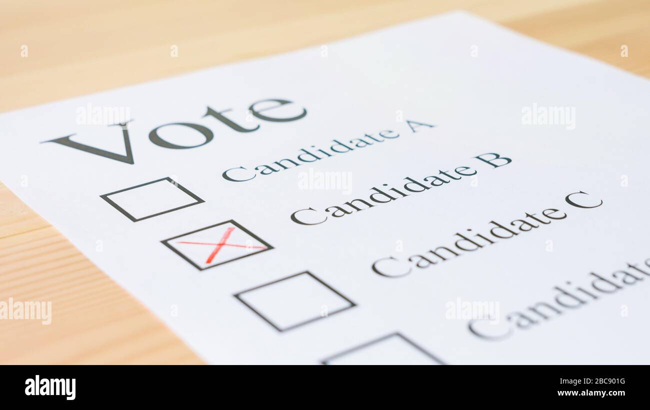 Ballot paper usa hi-res stock photography and images - Alamy