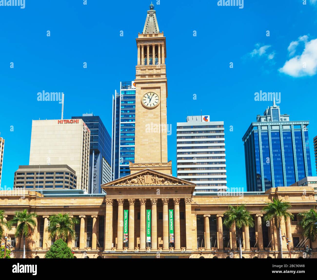 Brisbane City Hall on King George Square, Brisbane, Queensland ...