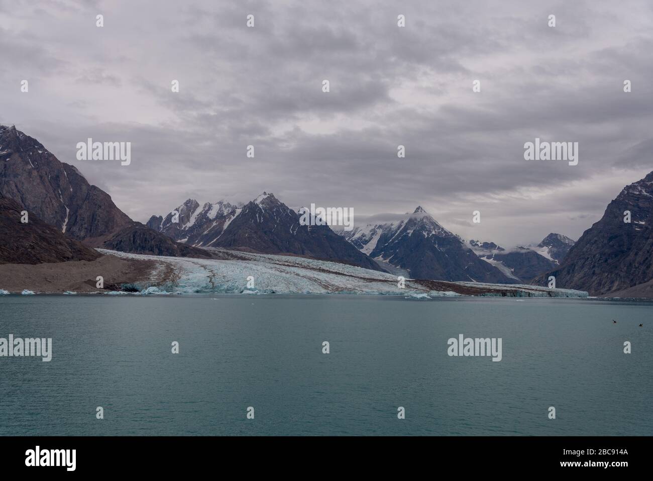 Greenland landscape with mountains and glacier Stock Photo - Alamy