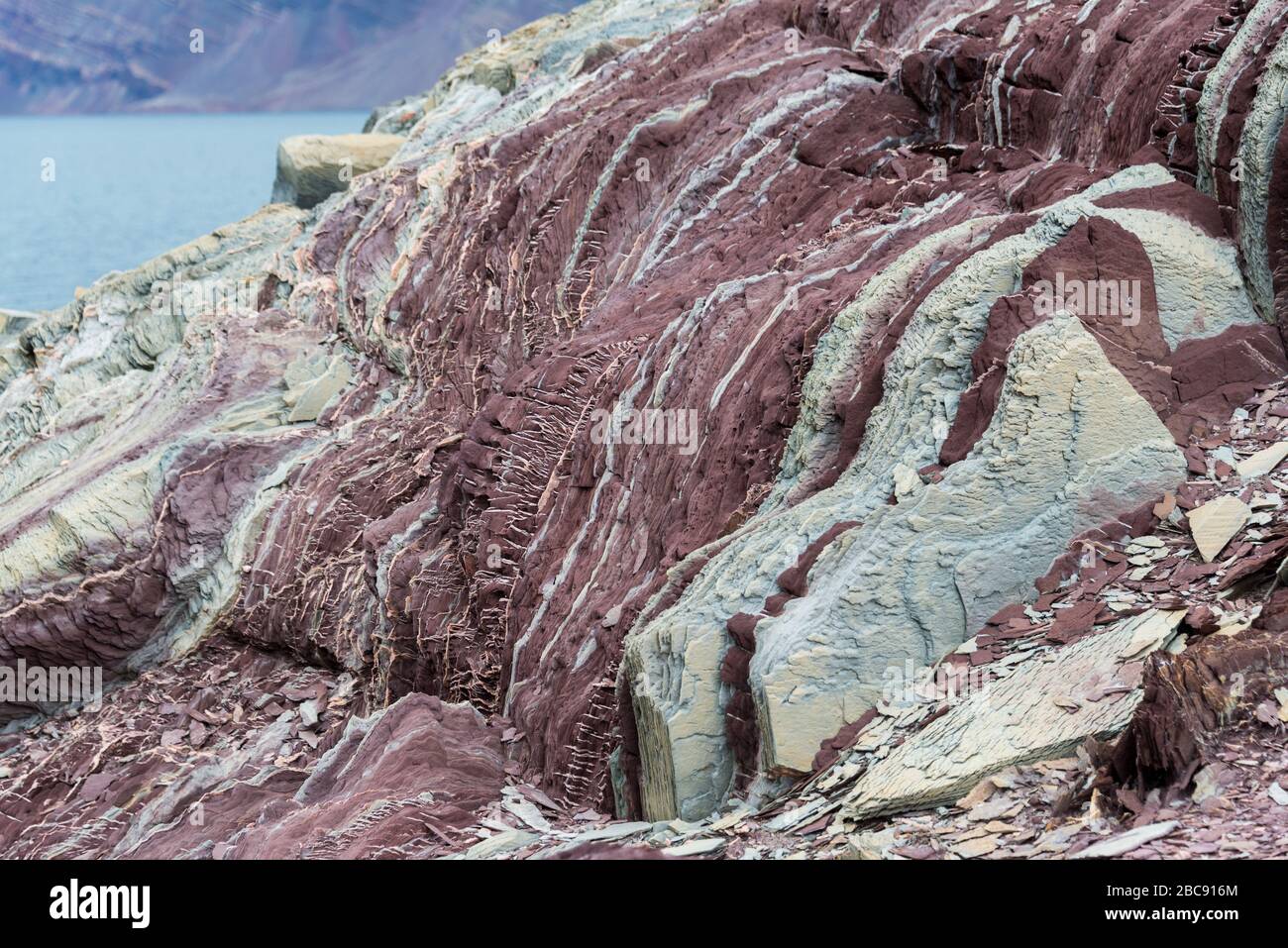 Colourful rocks in east Greenland close up. Rock texture Stock Photo ...
