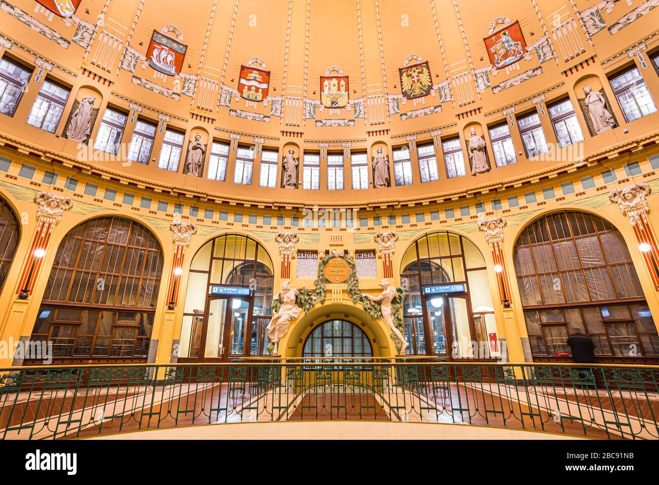 PRAGUE, CZECH REPUBLIC, MAY 2020 - Interior of the historical main ...