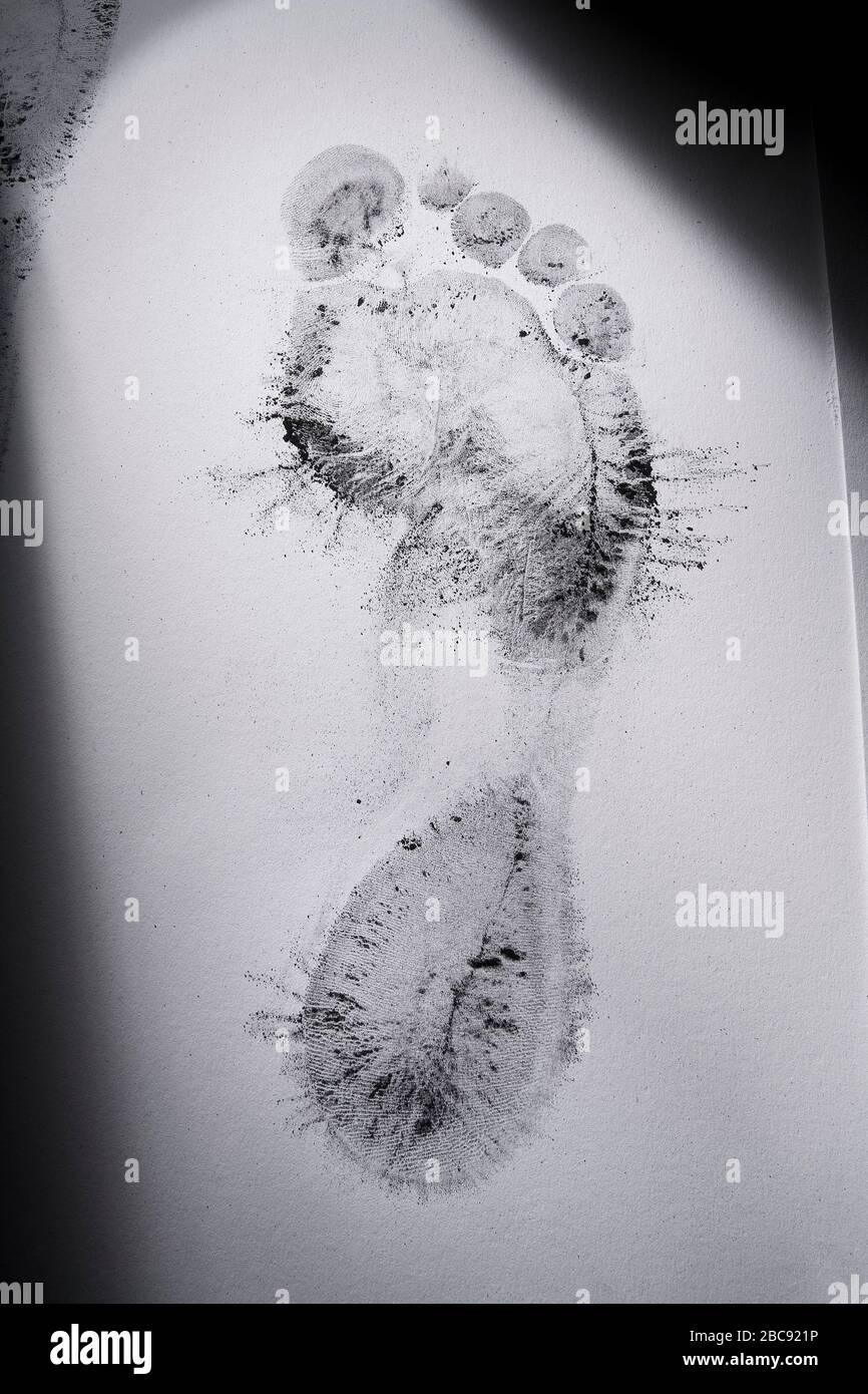 carbon footpprint imprinted on paper Stock Photo - Alamy