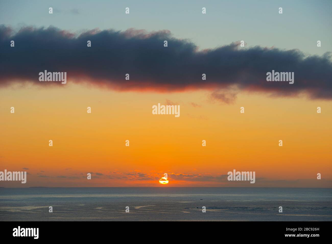 Sunset, Drawaqa Island, Yasawa island group, Fiji, South Pacific ...