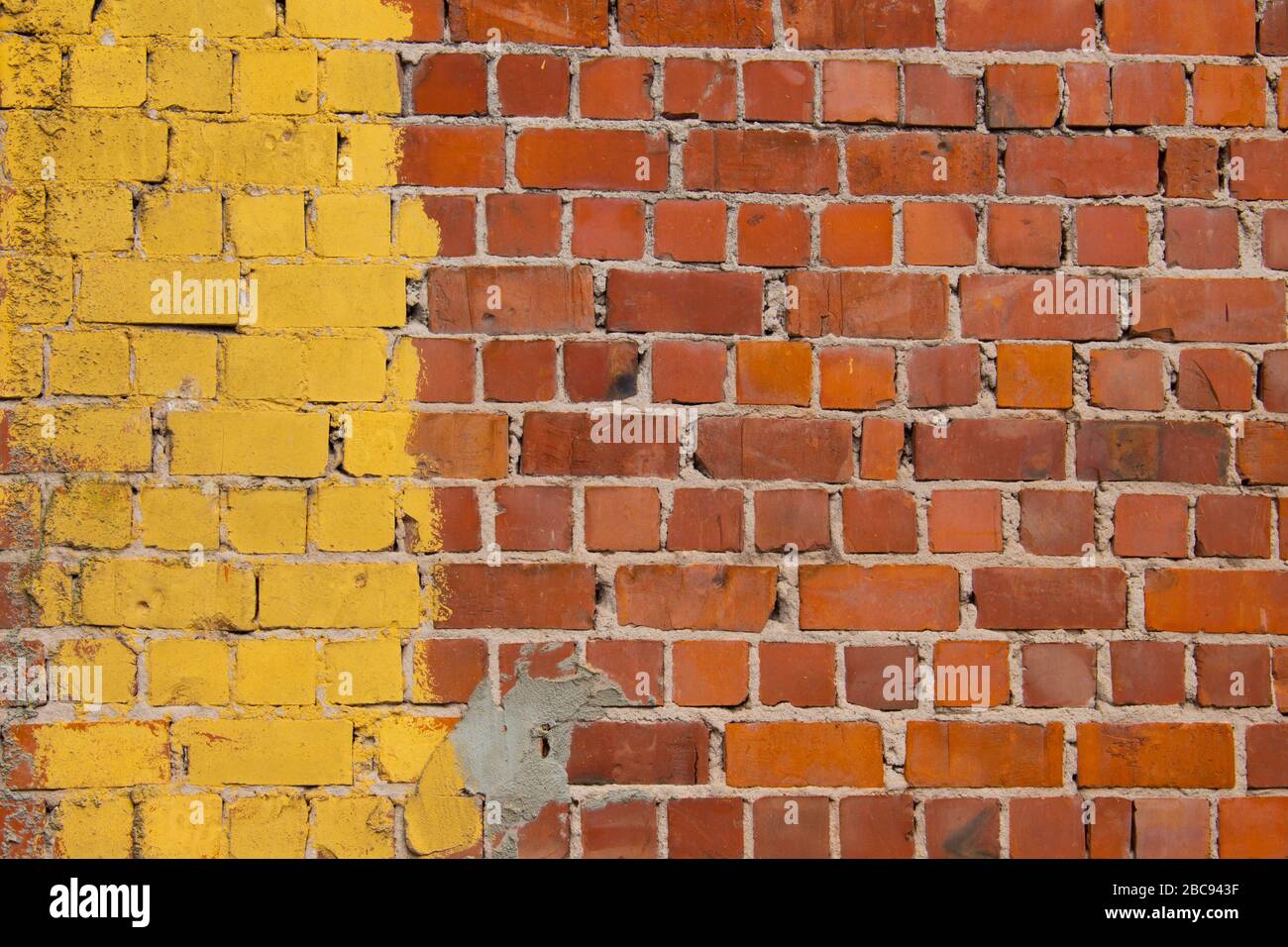 Orange yellow brick wall texture hi-res stock photography and images ...