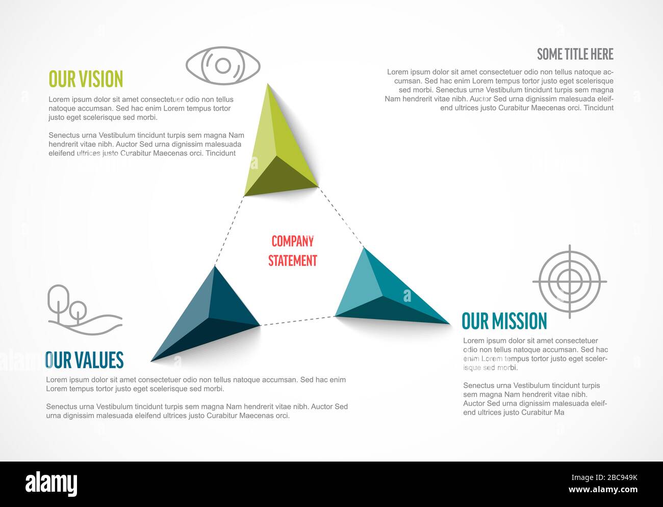 Vector Mission, vision and values diagram schema infographic Stock ...