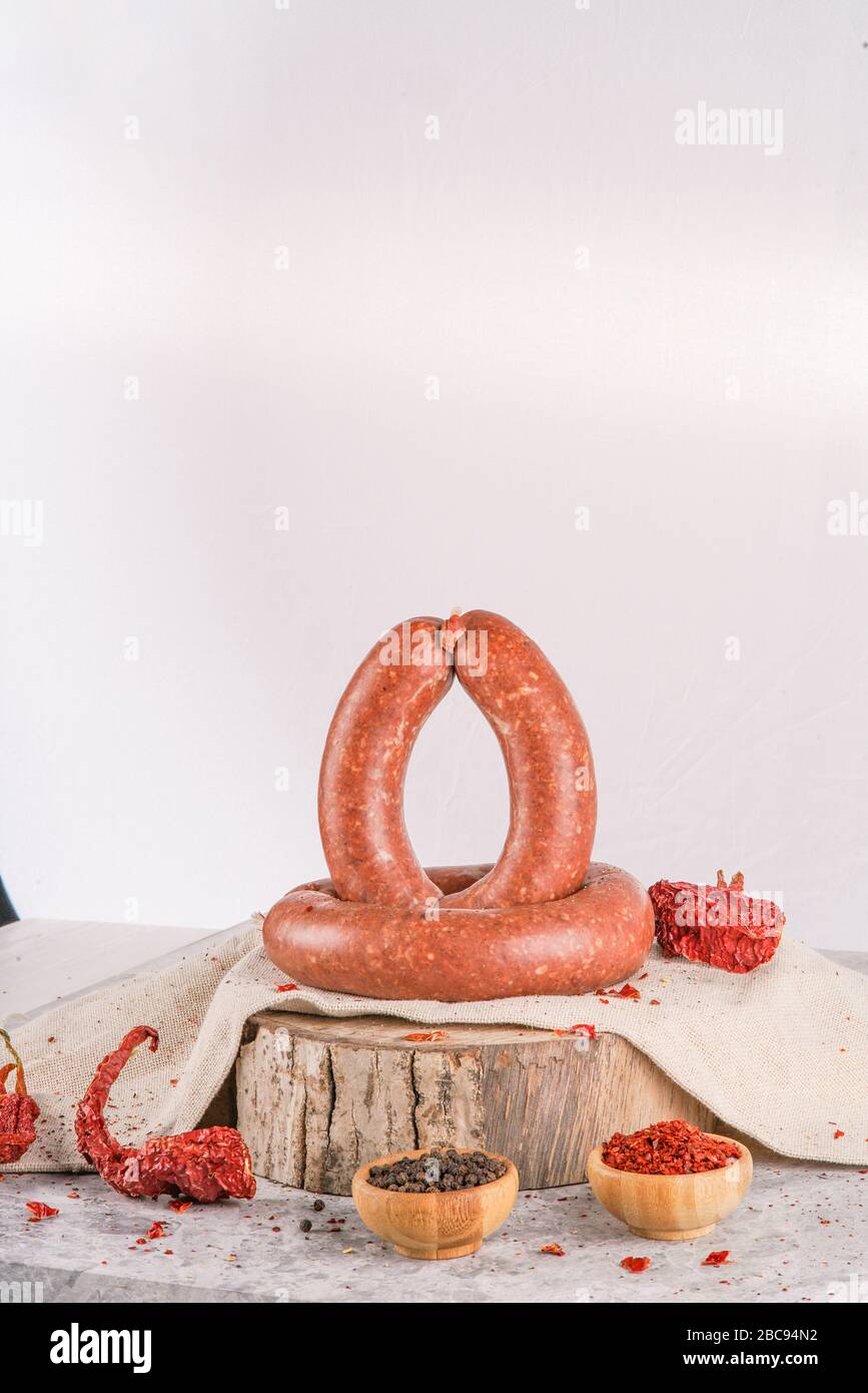 Turkish sausage (sucuk Stock Photo - Alamy
