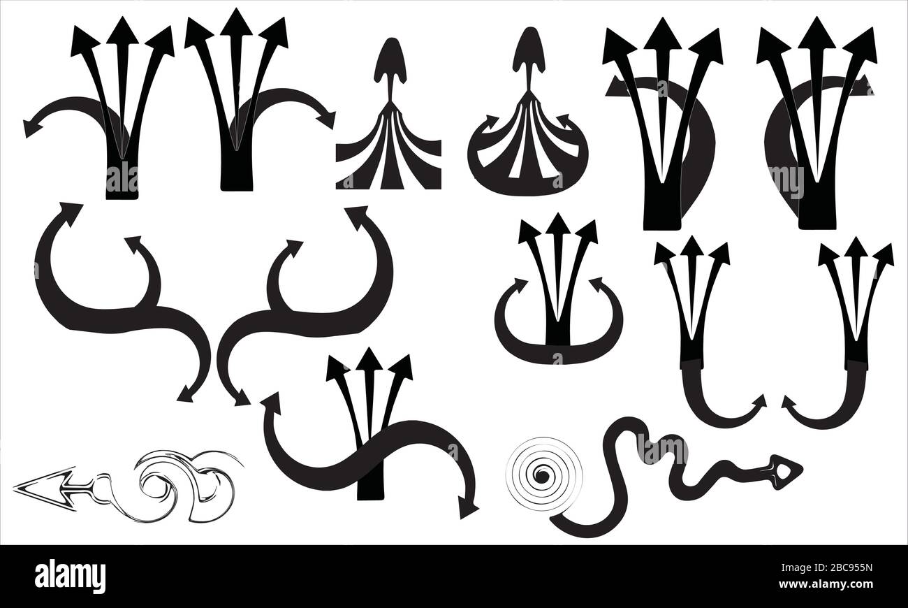 Arrow vector multi design shapes Stock Vector Image & Art - Alamy