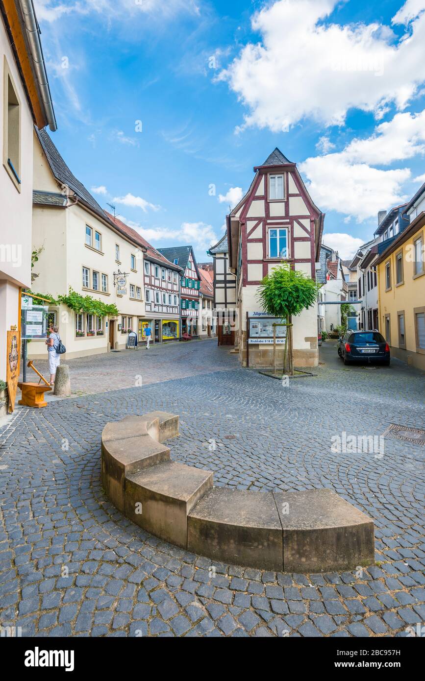 Half-timbered house in the historic old town of Meisenheim am Glan ...