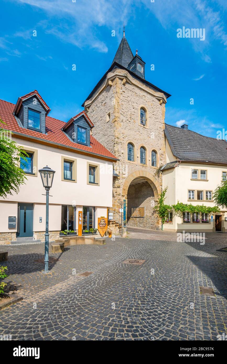 Untertor in the historic old town of Meisenheim am Glan, well-preserved ...