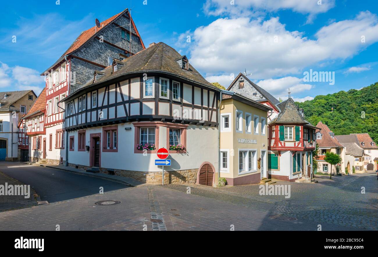 Schloss-Schenke in the historic old town of Meisenheim am Glan, well ...