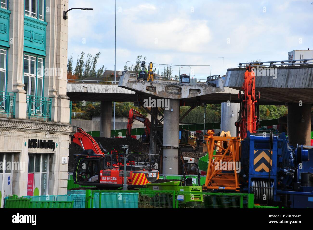 The Churchill Way flyover in Liverpool built in the 1960's has had to ...