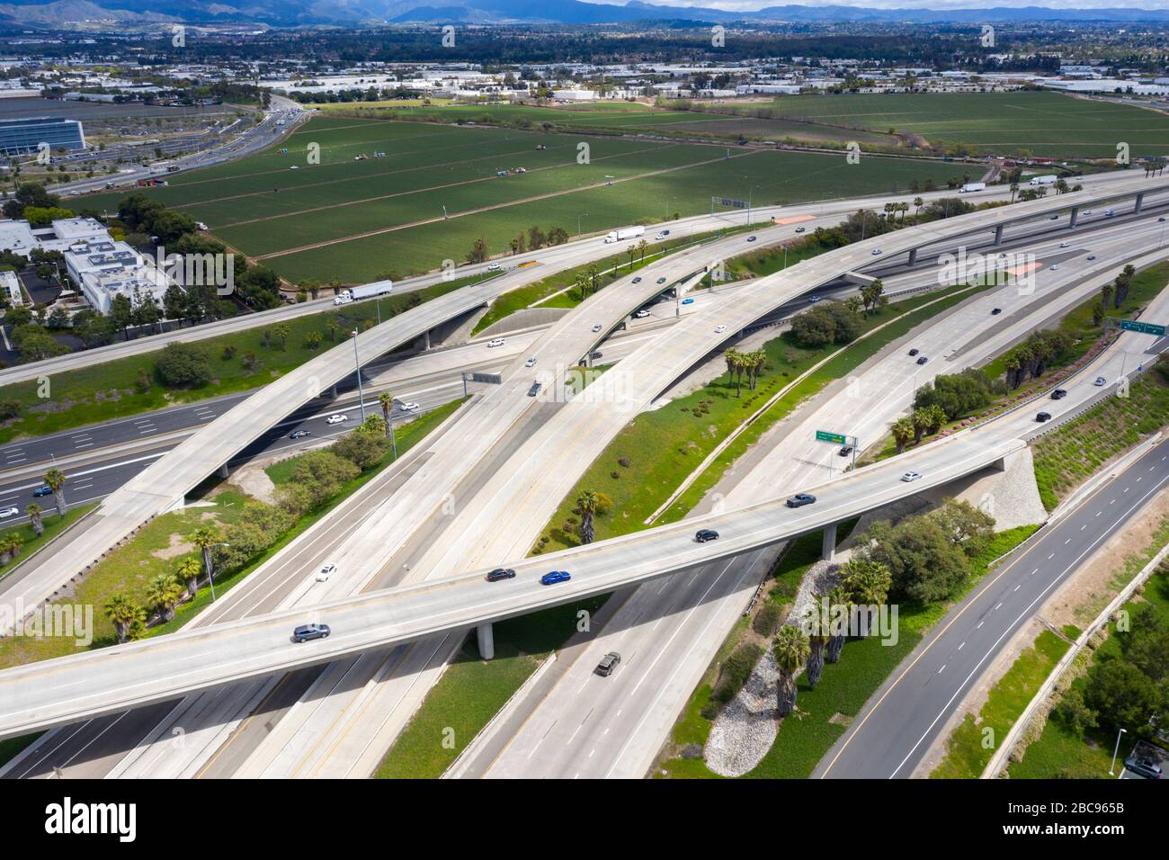 Aerial view of the El Toro Y freeway interchange Stock Photo - Alamy