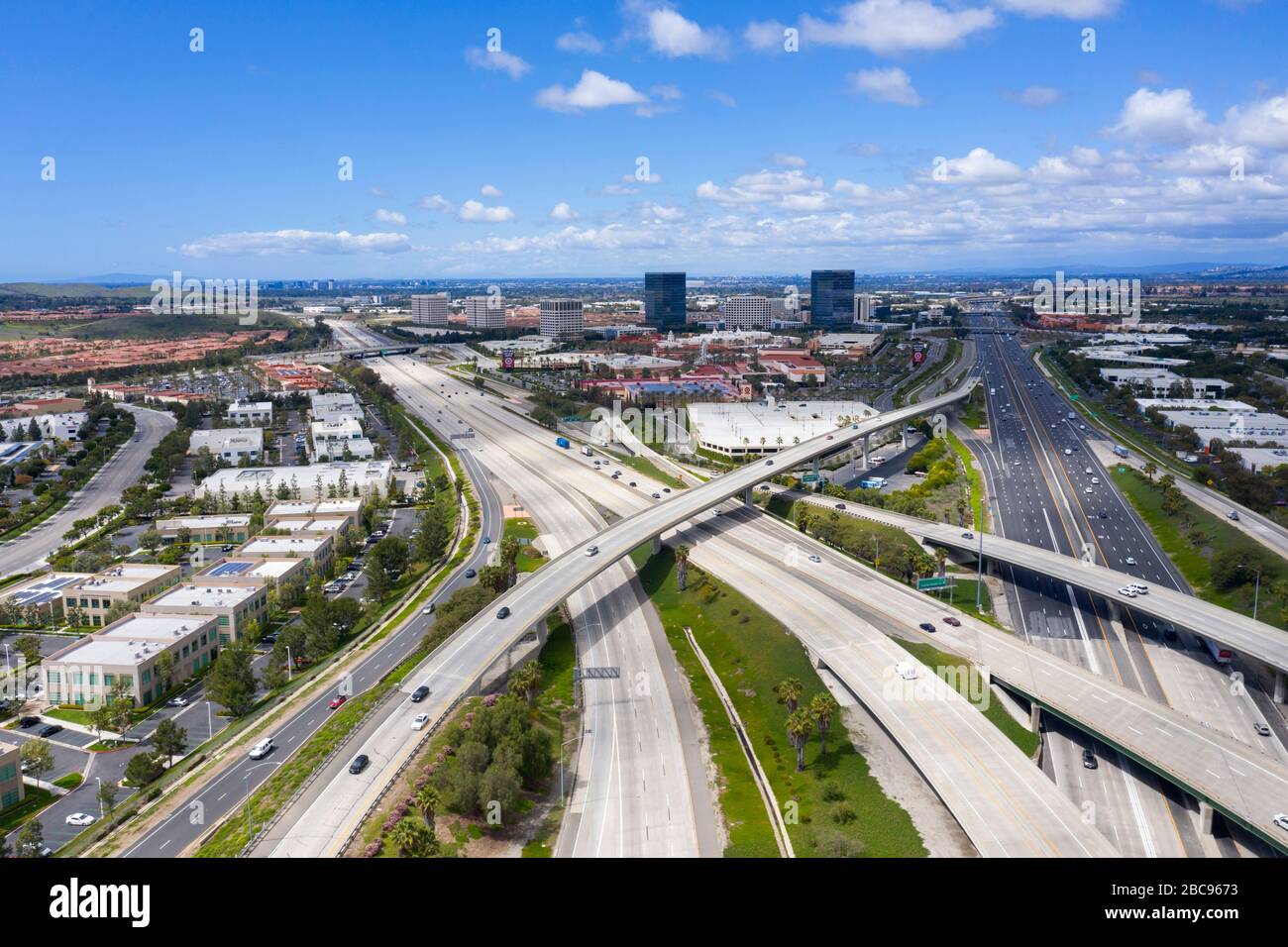 Aerial view of the El Toro Y freeway interchange Stock Photo - Alamy