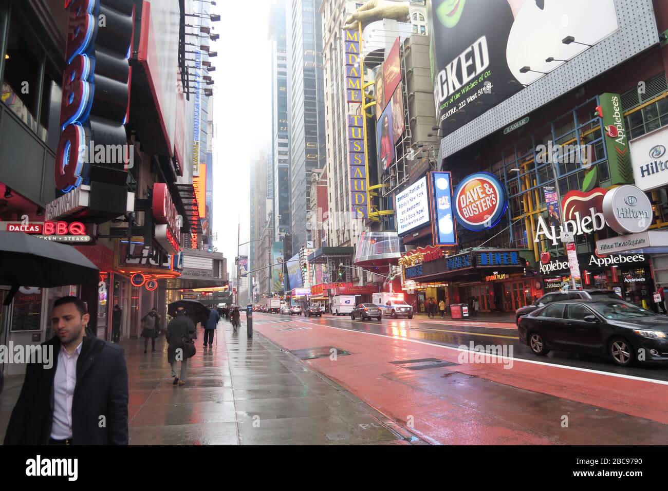 Times Square in the rain Stock Photo - Alamy