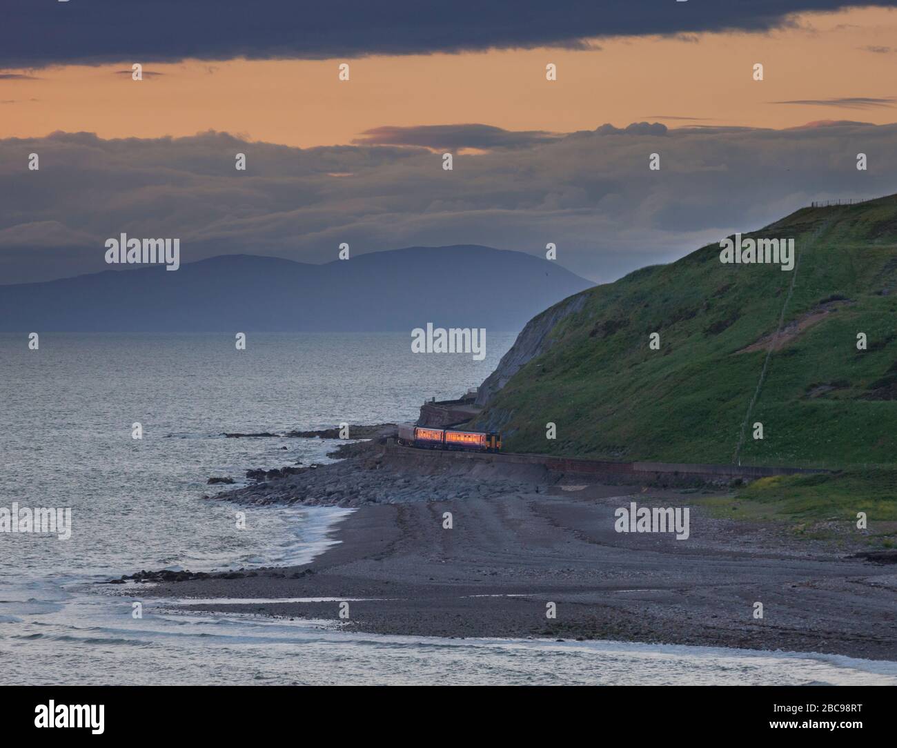 Northern rail class 156 + 153 sprinter train passing Lowca, Parton ...