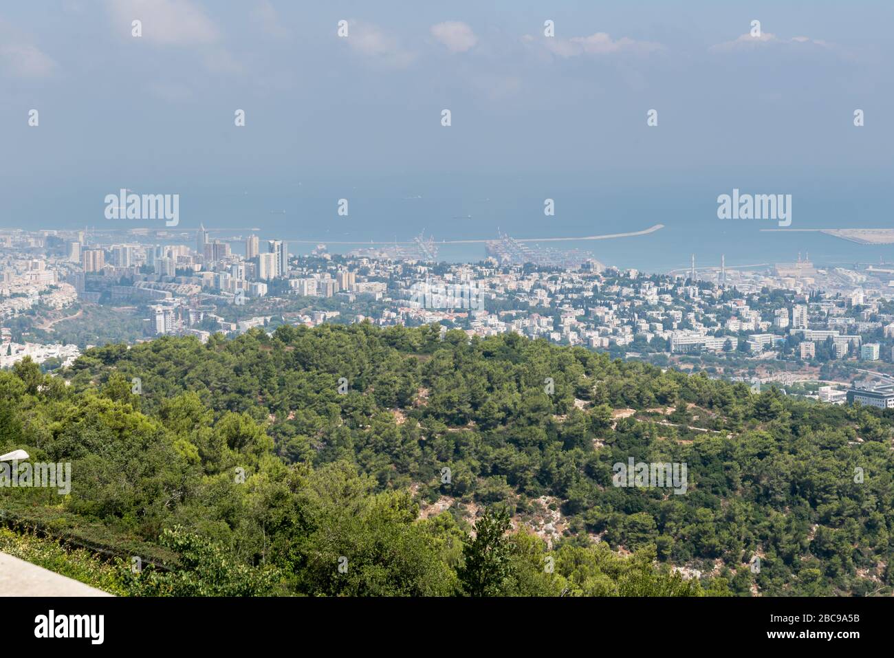 Haifa view from university observation deck, Israel Stock Photo - Alamy