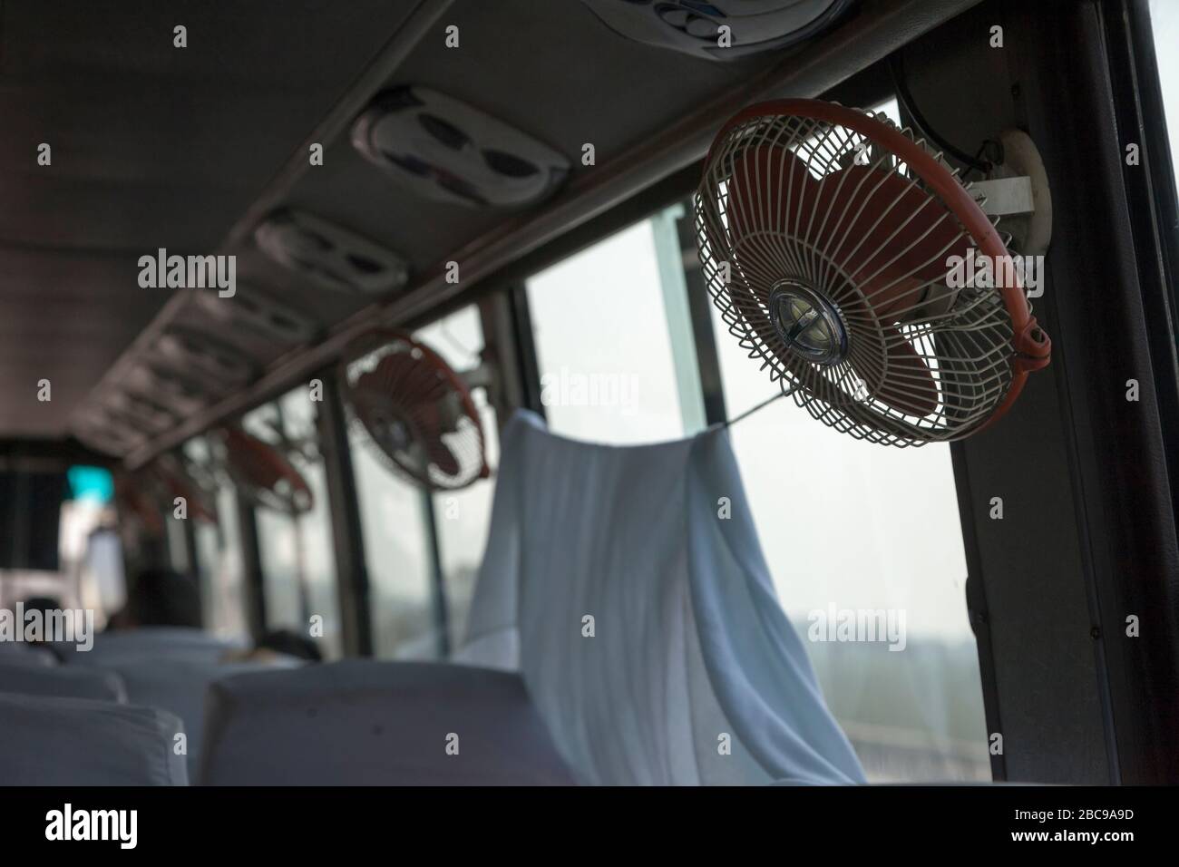 air condition in India bus fan ventilator Stock Photo - Alamy