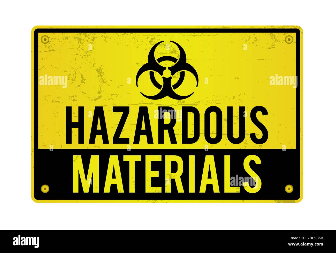 A yellow hazardous materials road sign illustration. Vector EPS 10 ...