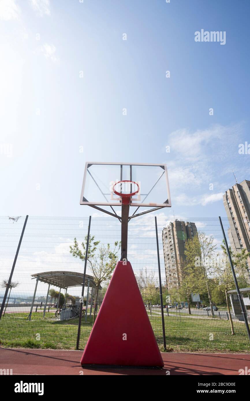Plexiglass street basketball board with hoop without net in Novi Sad ...