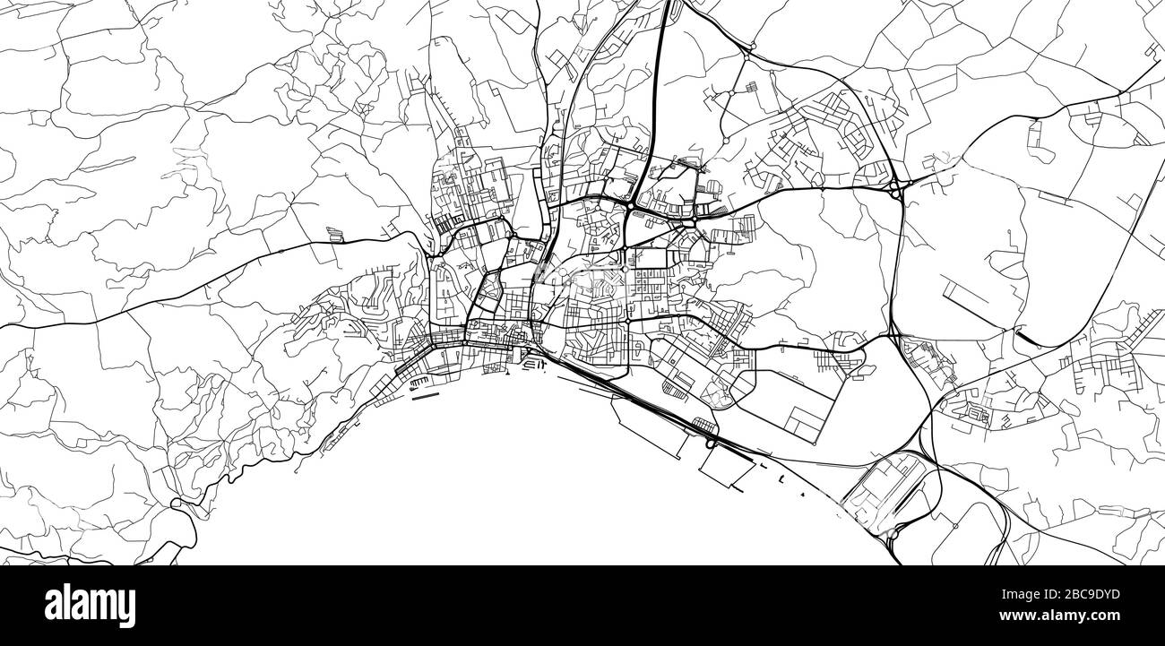 Urban vector city map of Setubal, Portugal Stock Vector Image & Art - Alamy