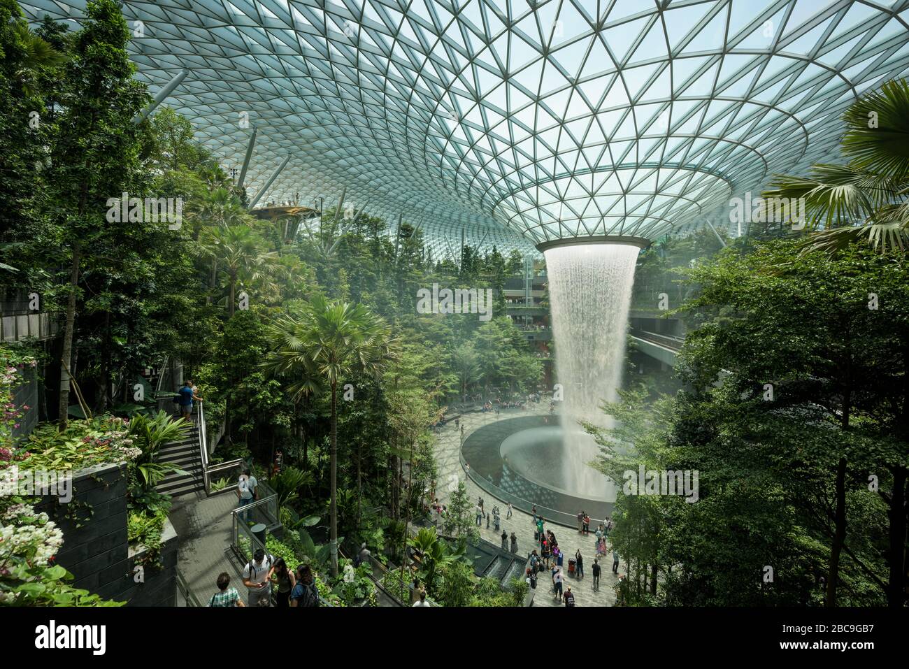 Singapore-30 Aug 2019: Jewel Changi Airport is a new terminal building ...