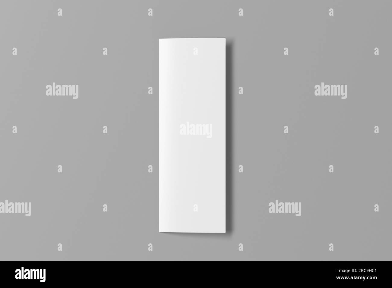 Blank vertical A4 leaflet on gray background. Bi-fold or half-fold ...