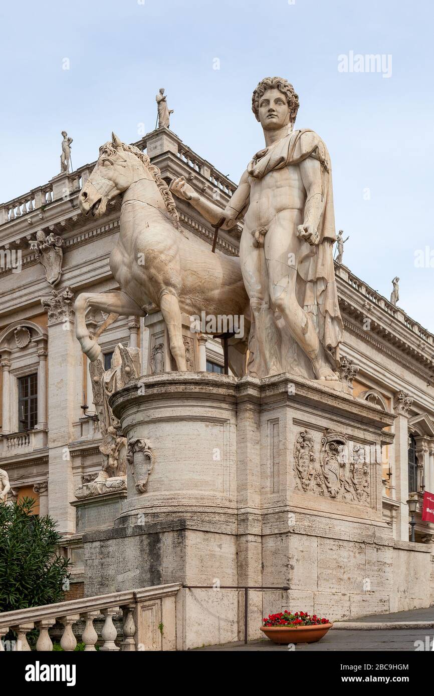 Castor - one of the statues of dioscuri in Campidoglio square, Rome ...