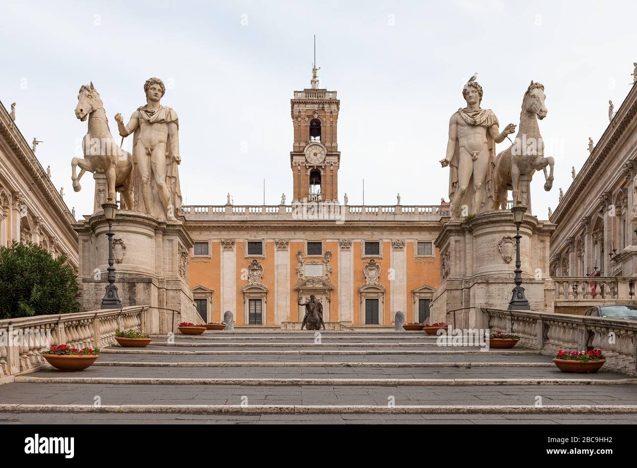 Cordonata Capitolina, Dioscuri statues, Campidoglio square on ...