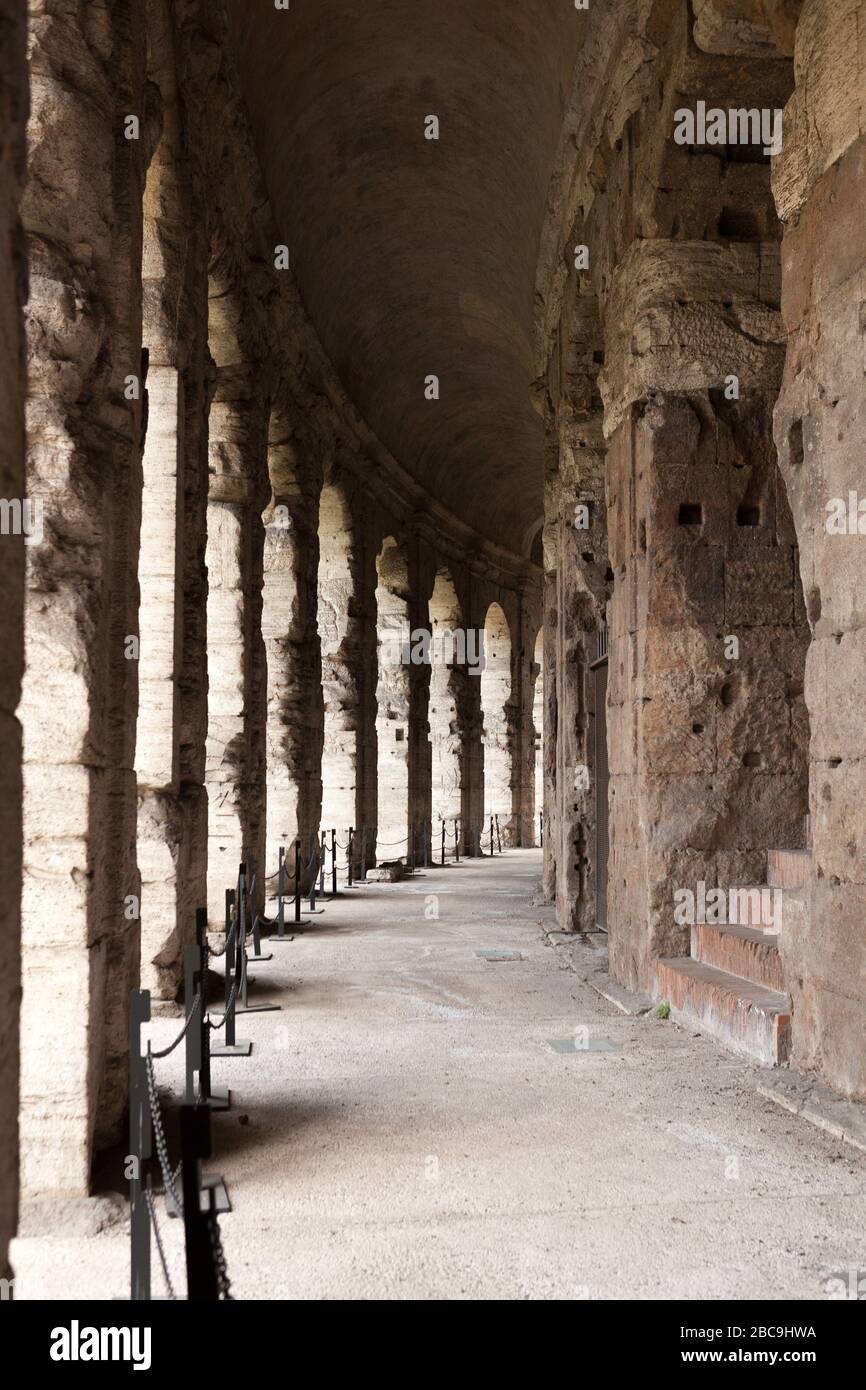 The arcade wall of the Theatre of Marcellus (Theatrum Marcelli or ...
