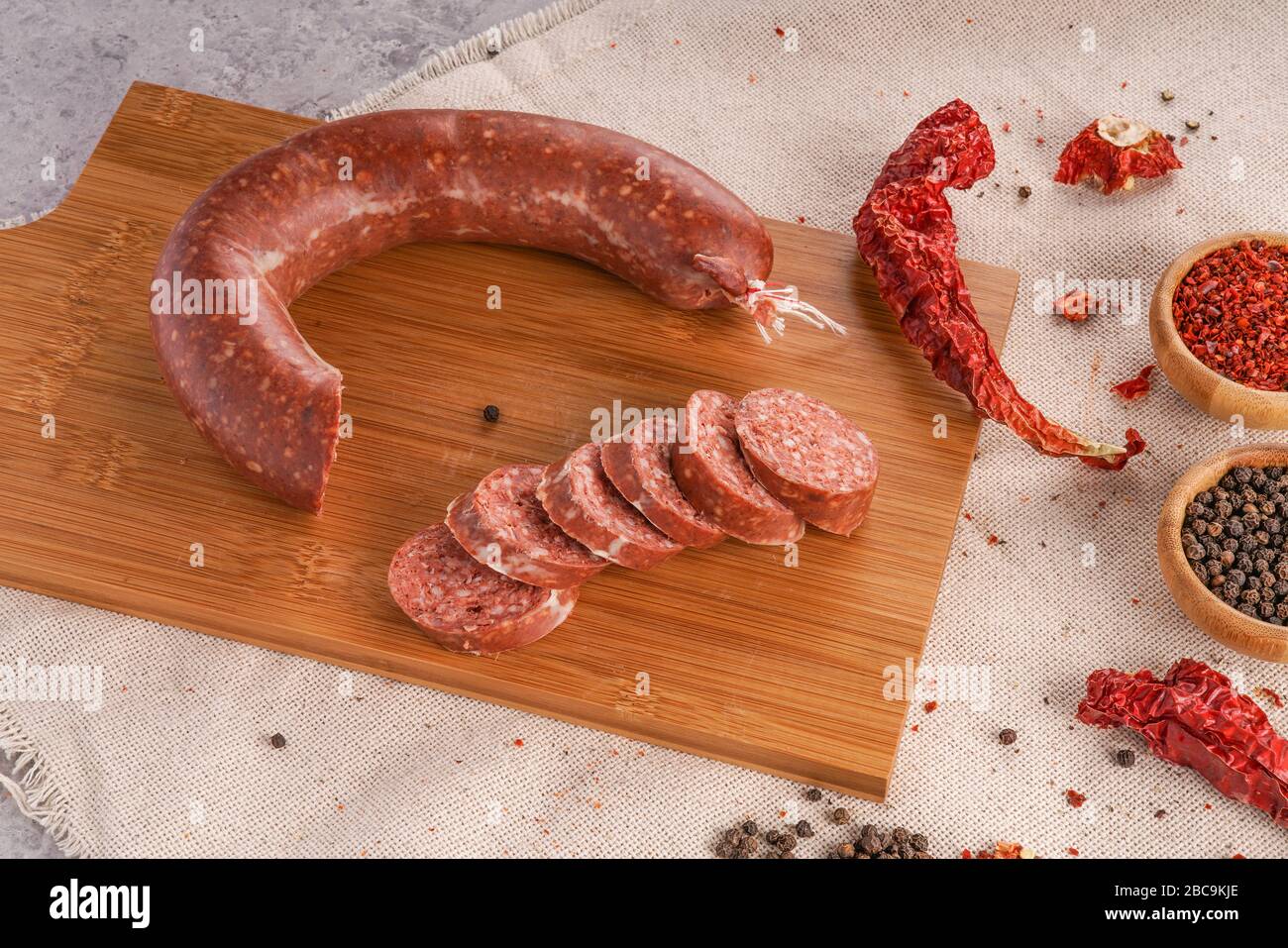 Turkish sausage (sucuk Stock Photo - Alamy