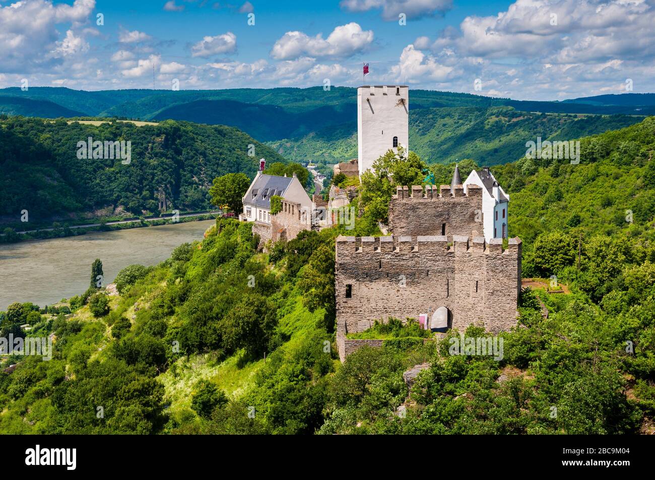 Sterrenberg castle and liebenstein at the middle rhine hi-res stock ...