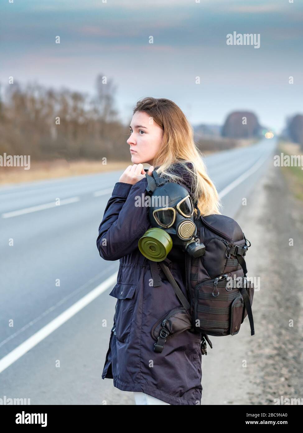 Woman trying stop passing car hi-res stock photography and images - Alamy