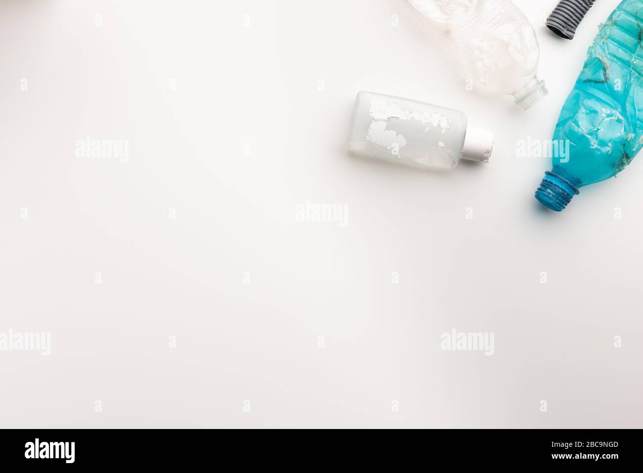 Plastic garbage isolated on white background Stock Photo - Alamy