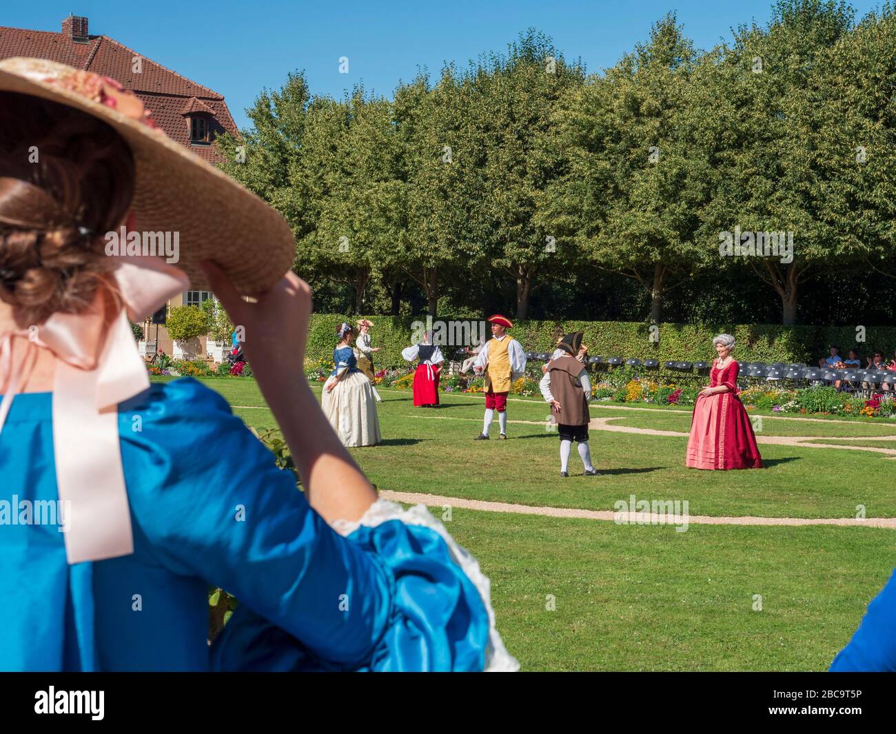 Rococo Festival, dance, Hofgarten, Ansbach, Middle Franconia, Franconia ...