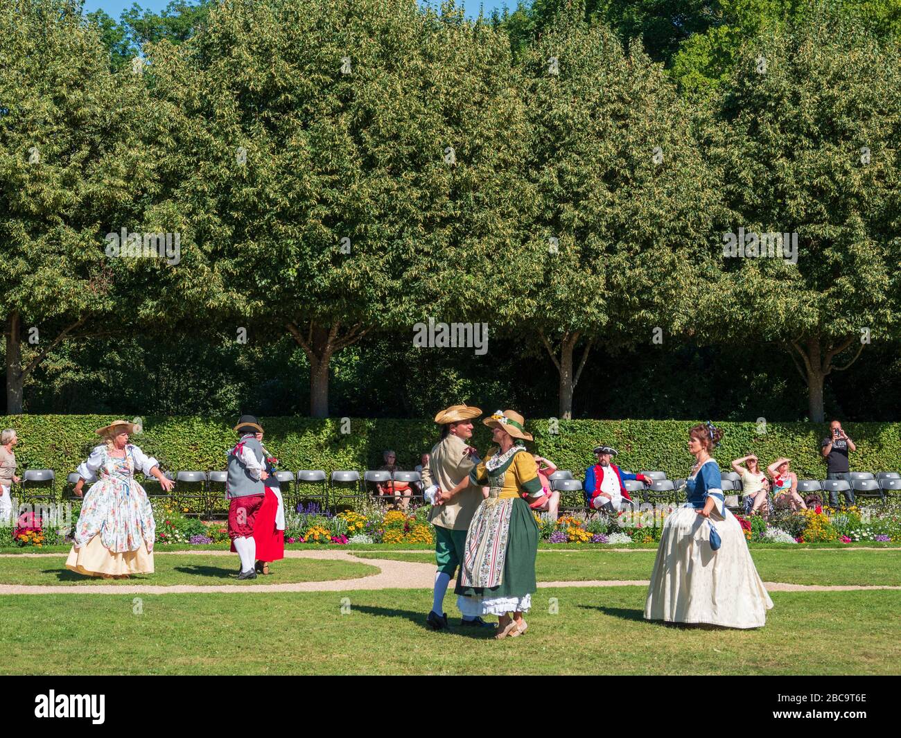 Rococo Festival, dance, Hofgarten, Ansbach, Middle Franconia, Franconia ...