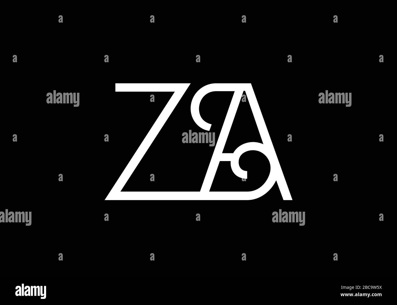 Z A Initial Letter Logo design vector template, Graphic Alphabet Symbol ...