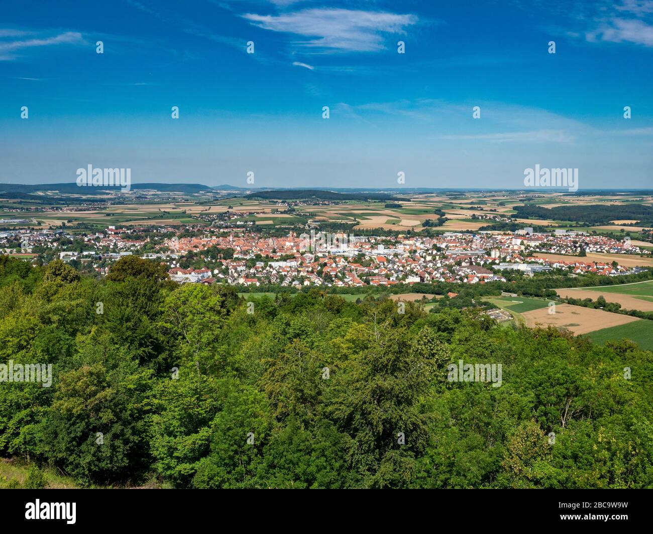 View of Weissenburg from the Wuelzburg, Franconia, Bavaria, Germany ...