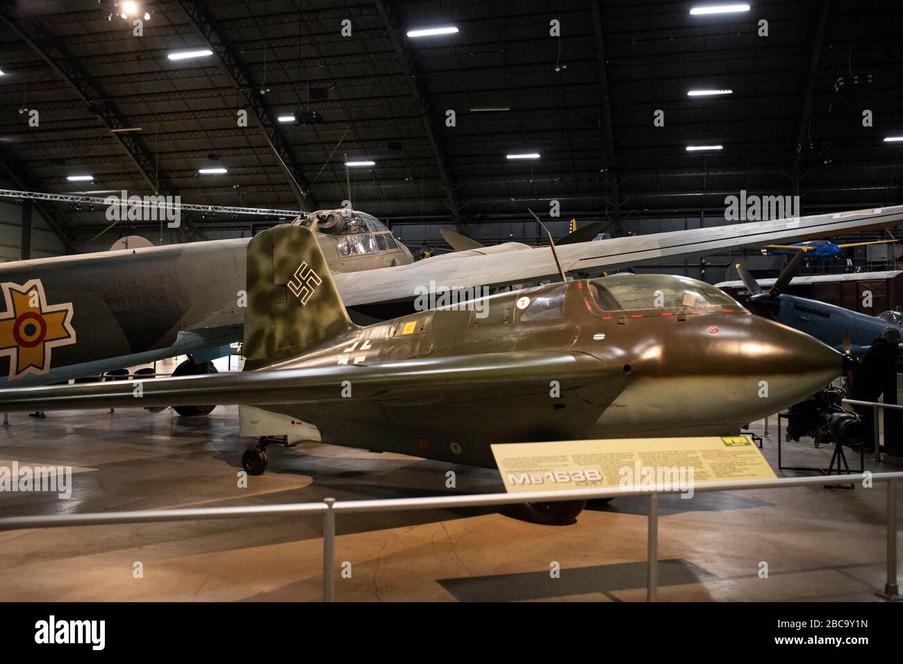 A Messerschmitt Me 163B Komet rocket-powered interceptor fighter ...