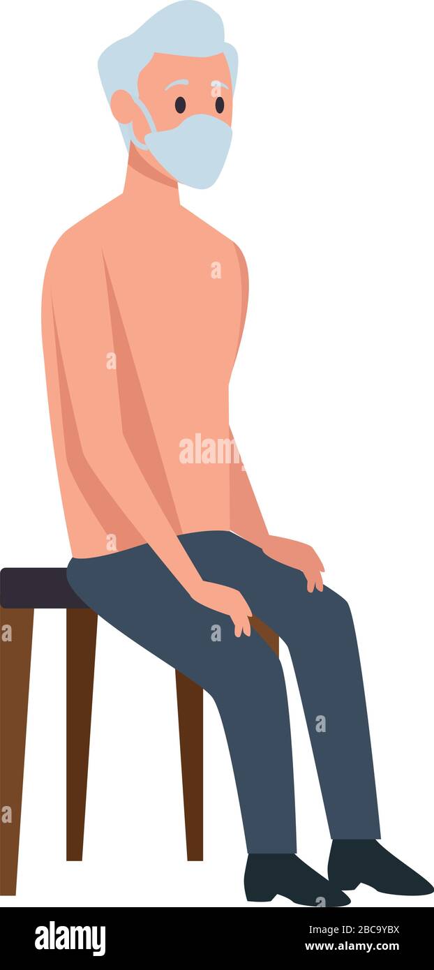 Man seated in wooden Cut Out Stock Images & Pictures - Alamy