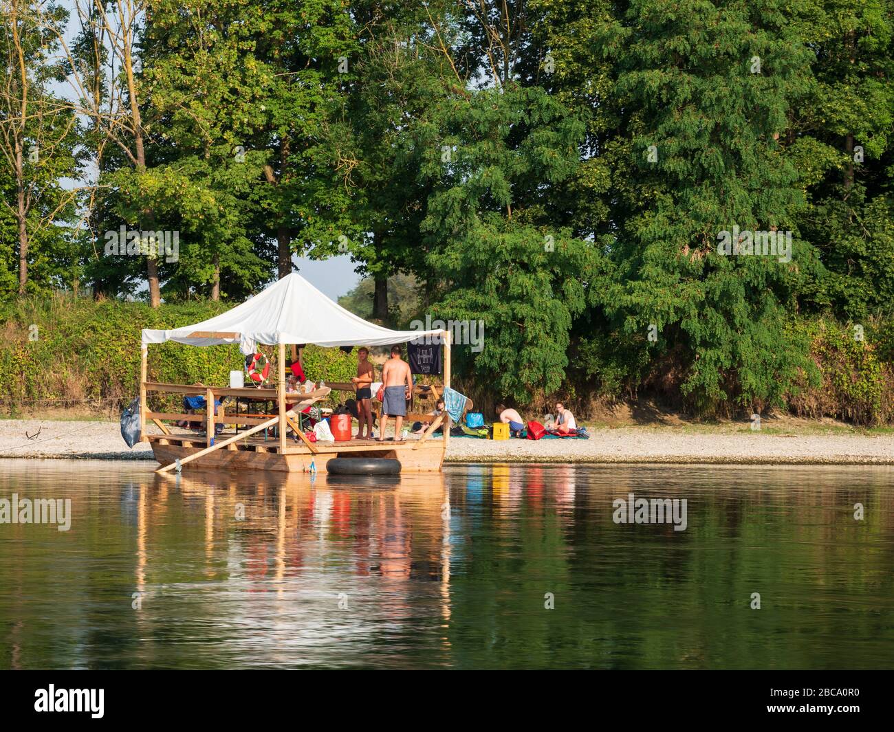 Raft on the Danube near Weltenburg, Bavaria, Germany Stock Photo - Alamy