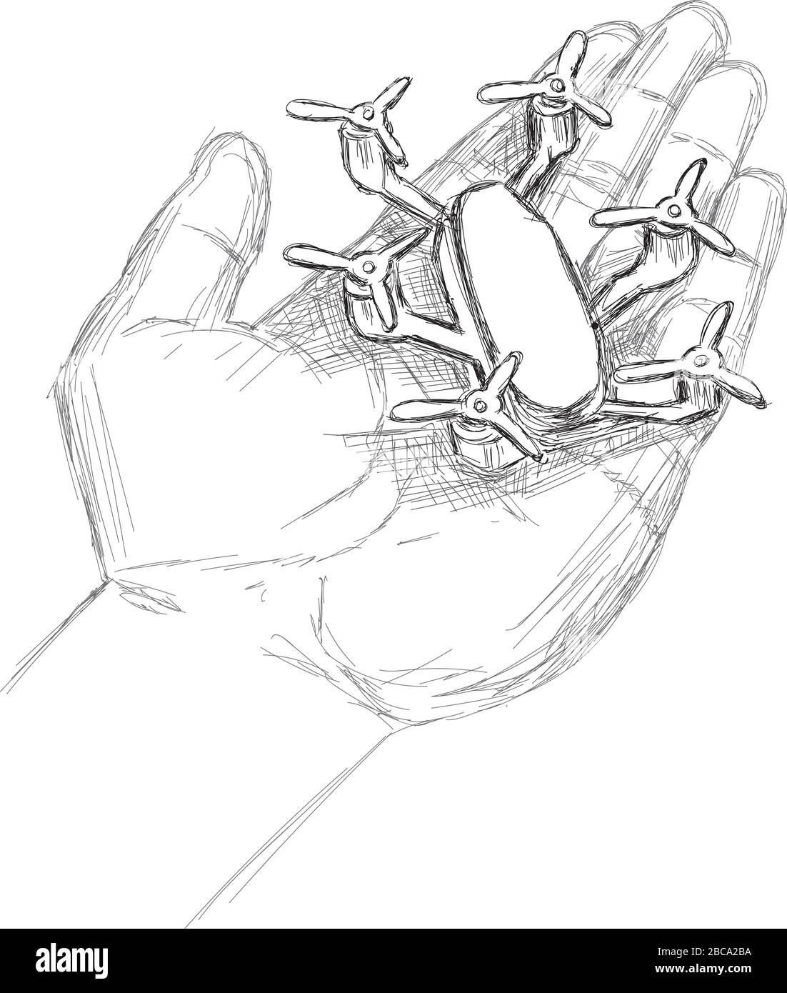 Drone with sketch hi-res stock photography and images - Alamy