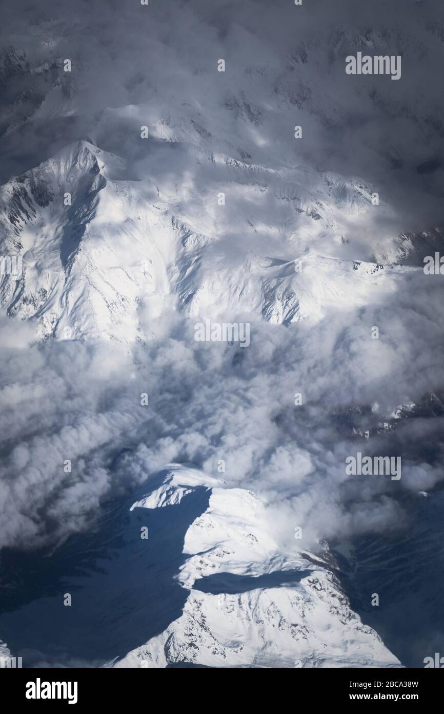 Aerial view snowy italian alps hi-res stock photography and images - Alamy