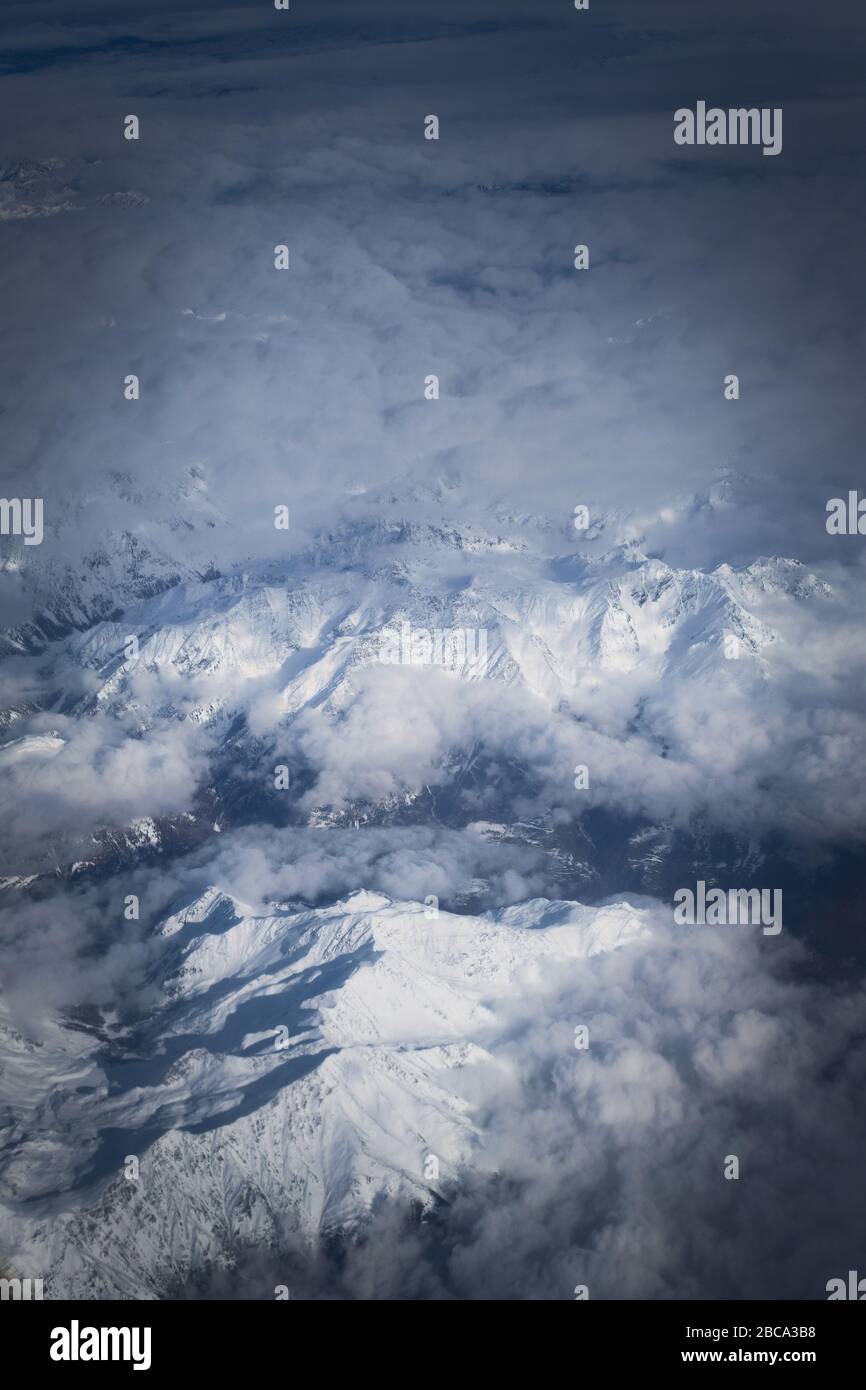 Aerial view snowy italian alps hi-res stock photography and images - Alamy