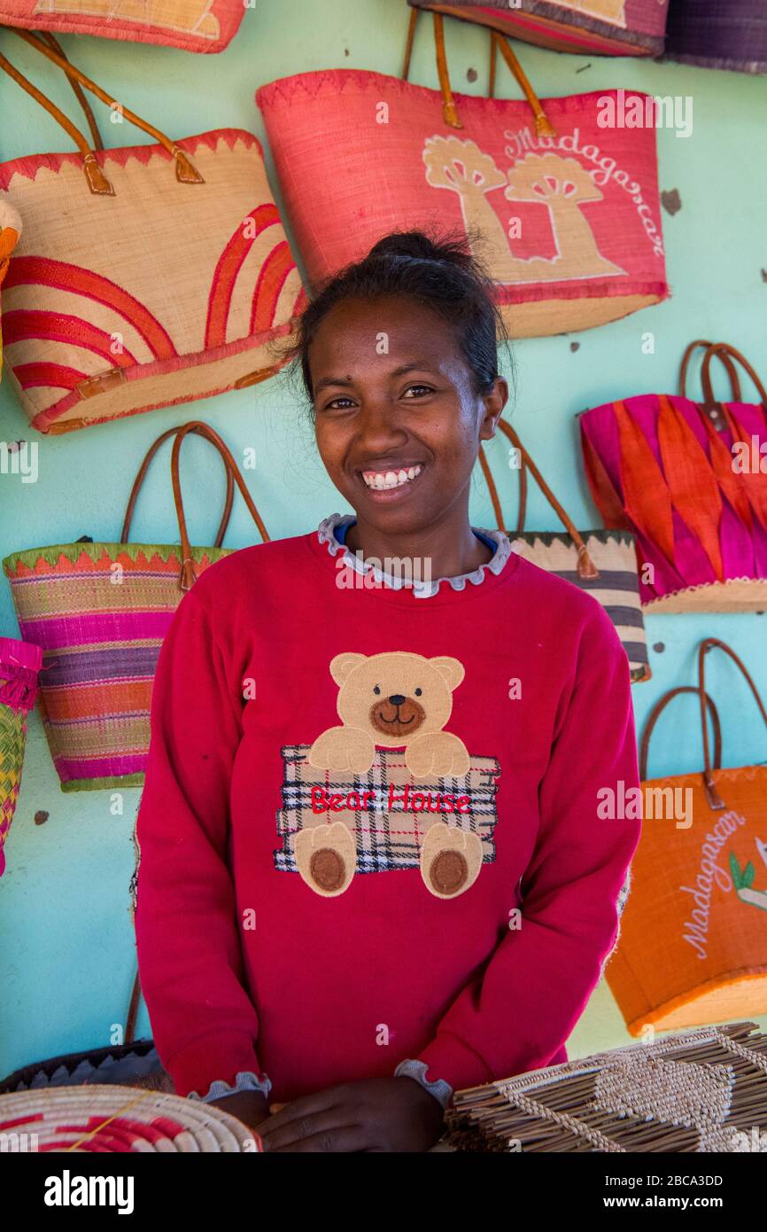 Africa, Madagascar, Ambositra city. The Zafimaniry tribe people are the ...