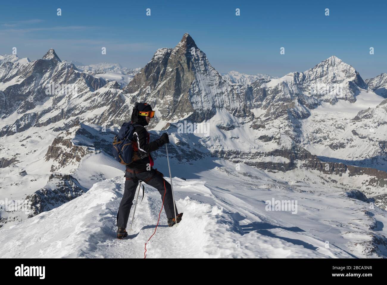 Leisure mountain rock and ice climbing landscape color climber hi-res ...
