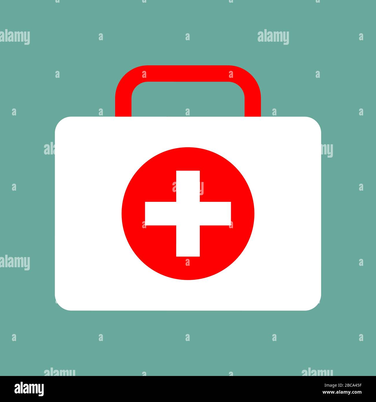 Virus first aid help kit box icon white blue Stock Vector Image & Art ...